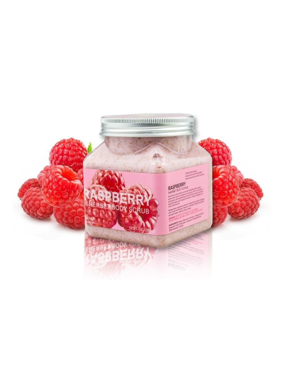 Sherbet body scrub Raspberry-Βατομουρο 350ml απο την Wokali